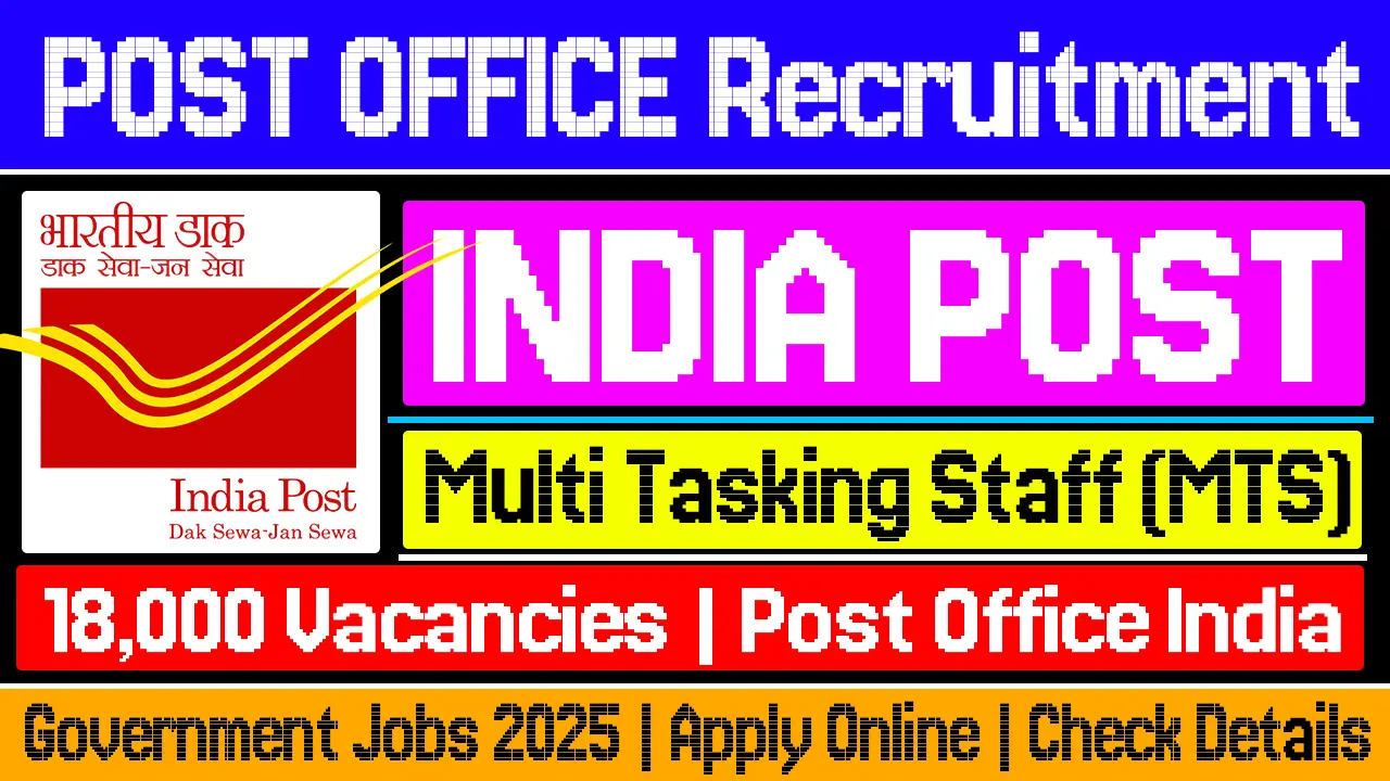 Post Office MTS Recruitment 2025 Apply Online Notification Vacancy